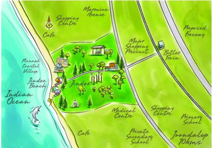 Jindee-location-jindalee-beach-map | Jindee